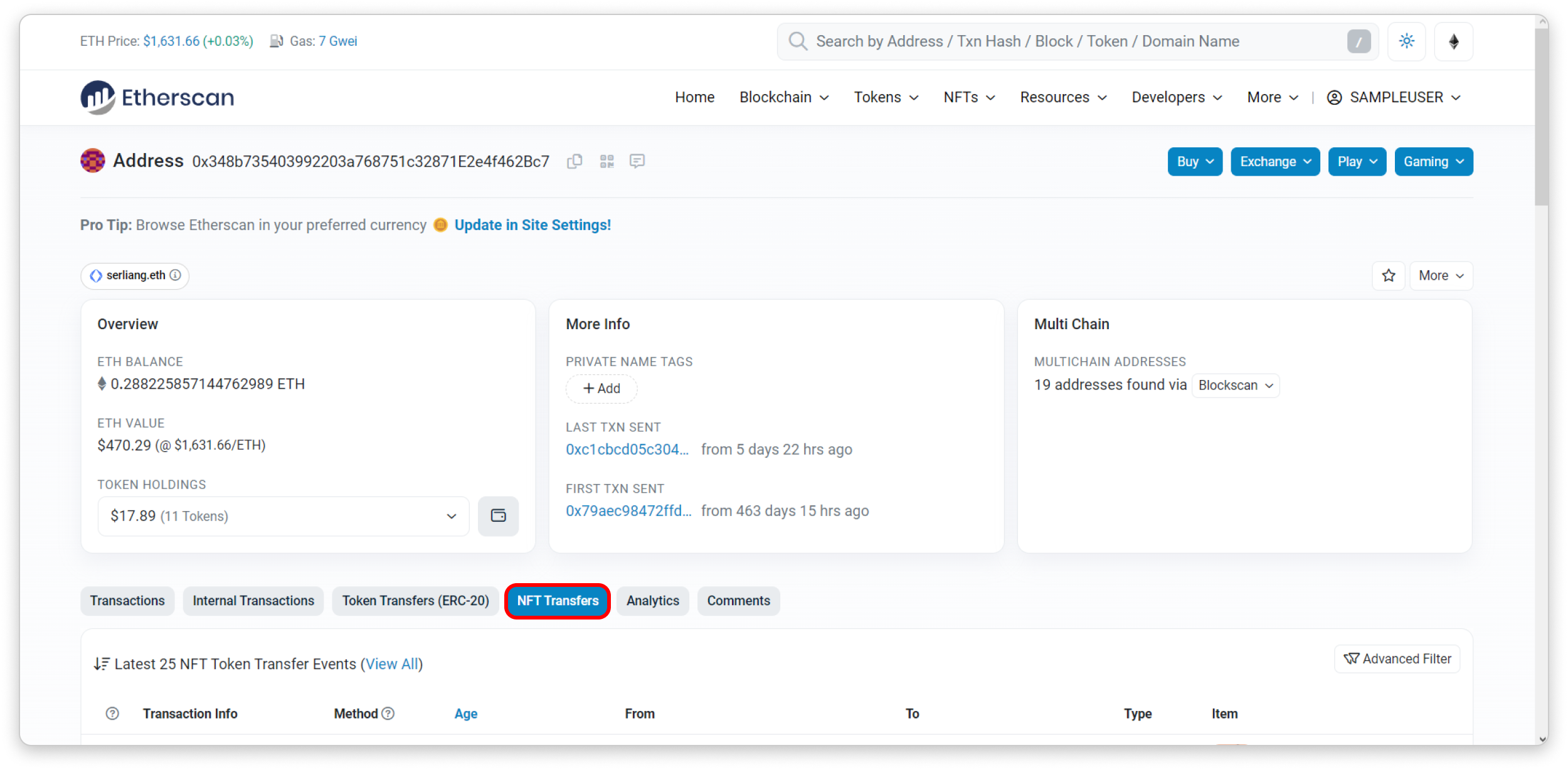 Etherscan Information Center | 3. Get your first NFT